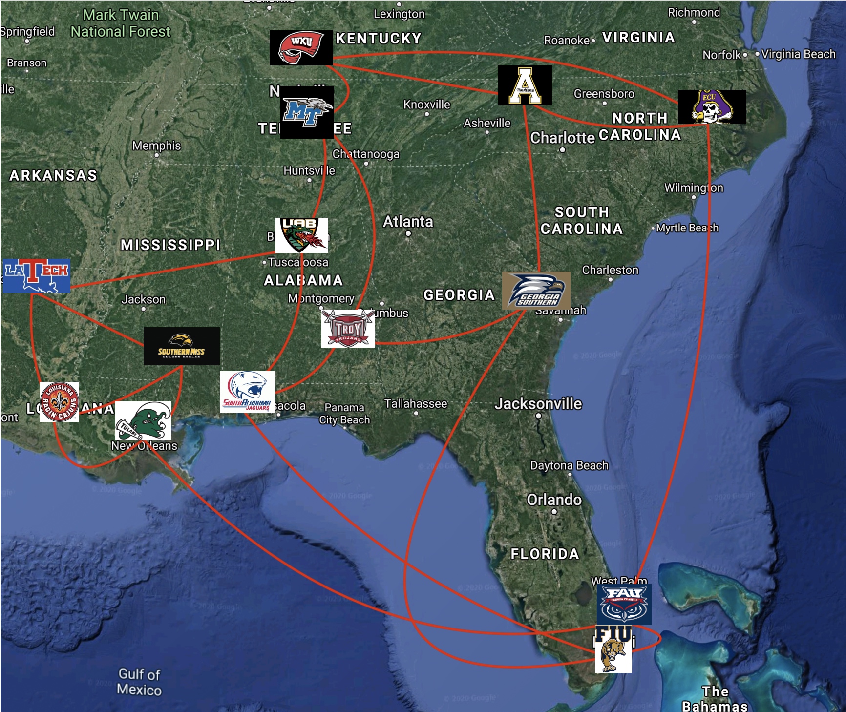 Southern Map - ESPN 98.1 FM - 850 AM WRUF