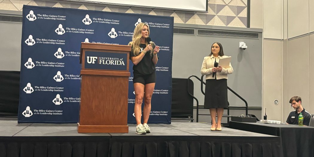 Riley Gaines Speaks Out Against Transgender Athletes at UF Campus ...